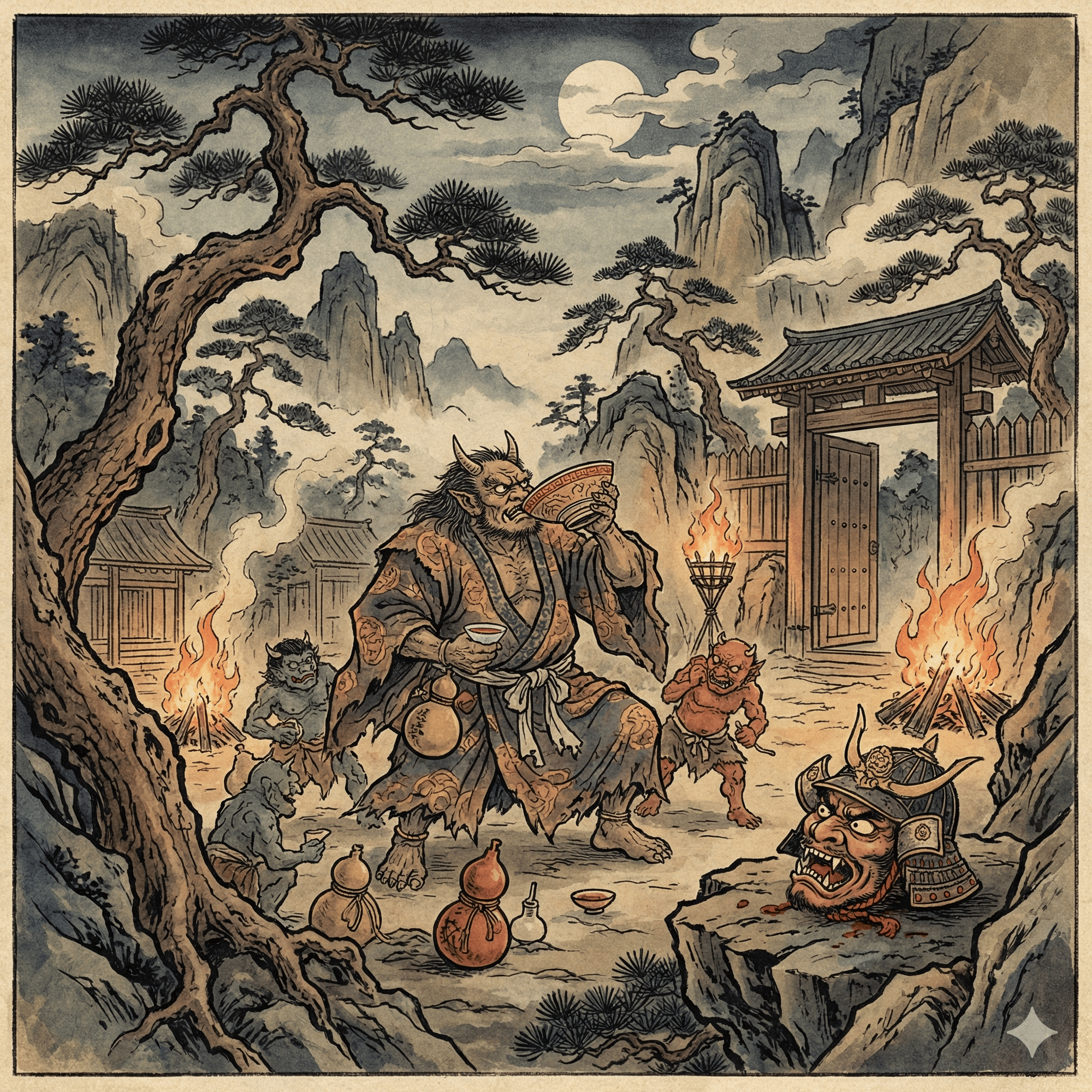 Shuten Dōji Shuten Dōji de Ōeyama - Enciclopedia de Yōkai | YOKAI.JP