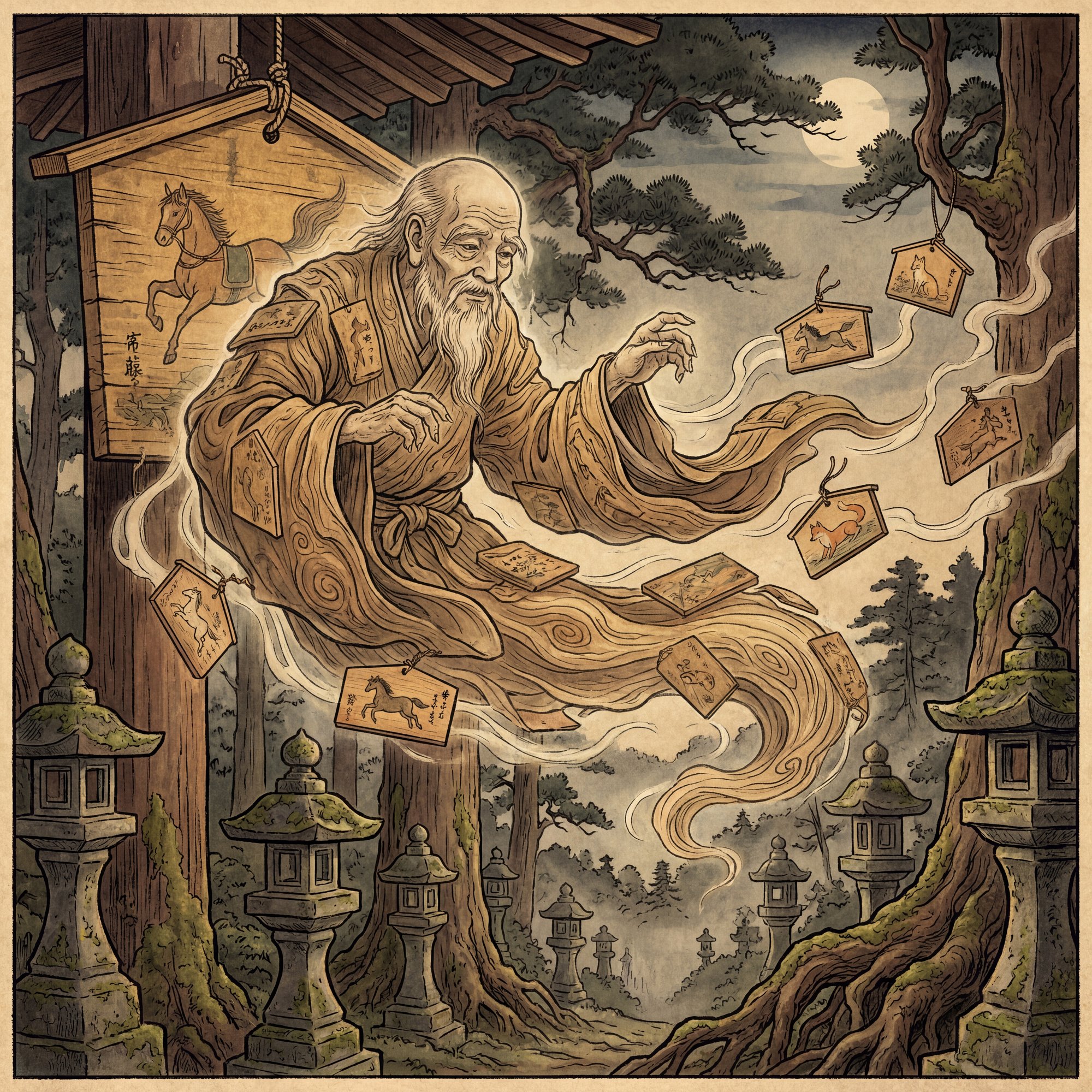 Kodama (Tree Echo Spirit) - Yokai Encyclopedia | YOKAI.JP