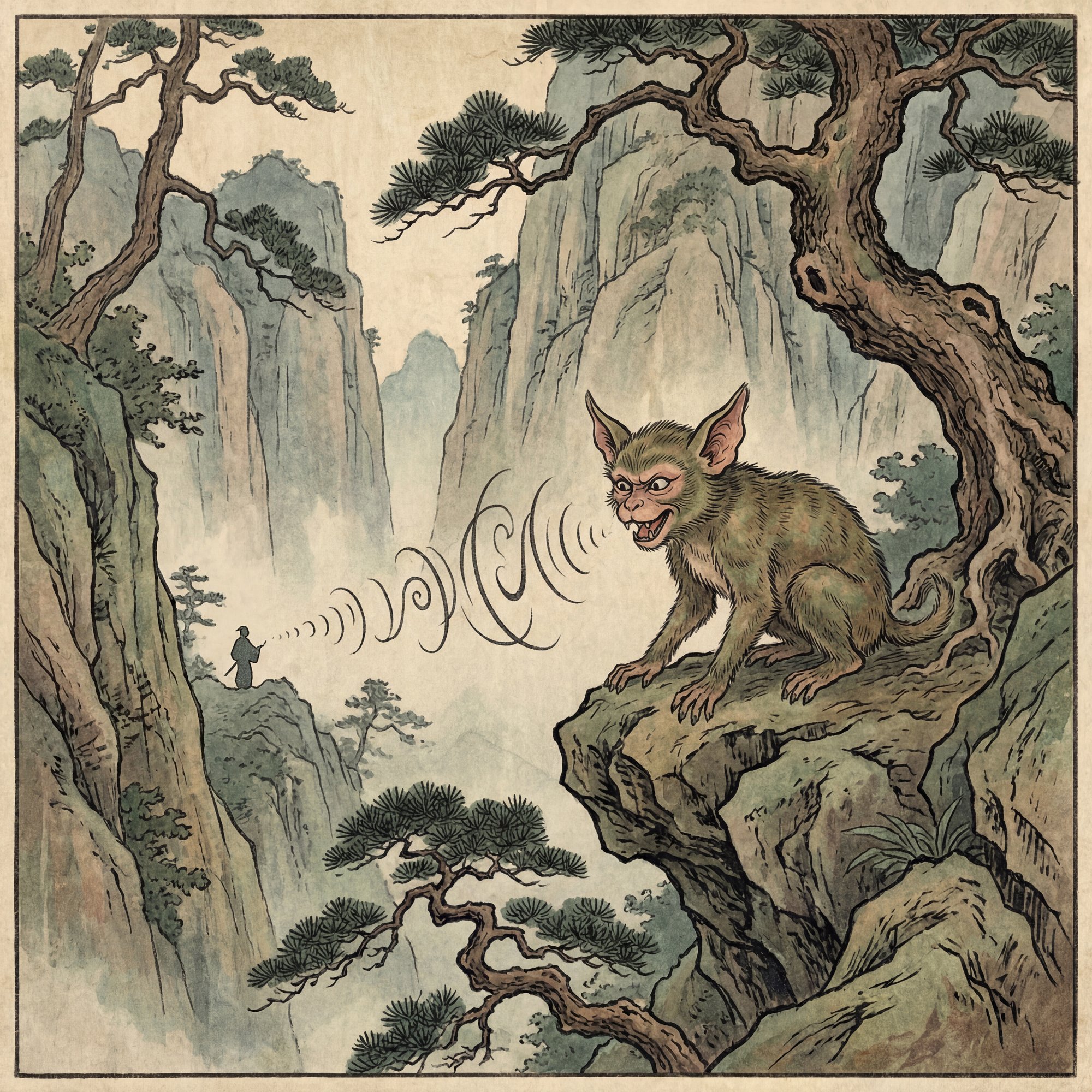 Yamabiko Traditional Figure (Kodama and Mountain-Deity Retainer ...